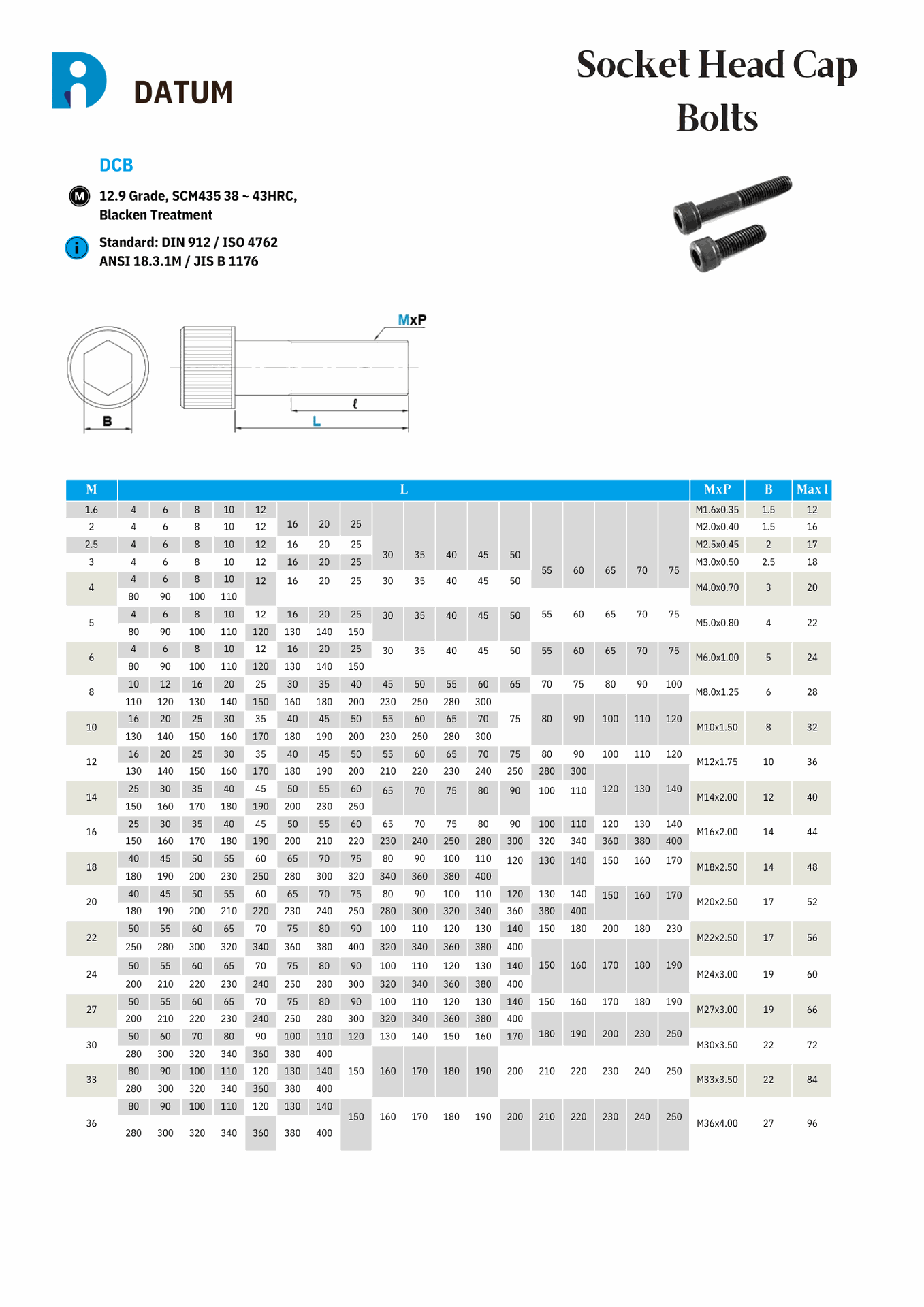 Socket Head Cap Bolts |Manufacture, Supplier and Exporter in India