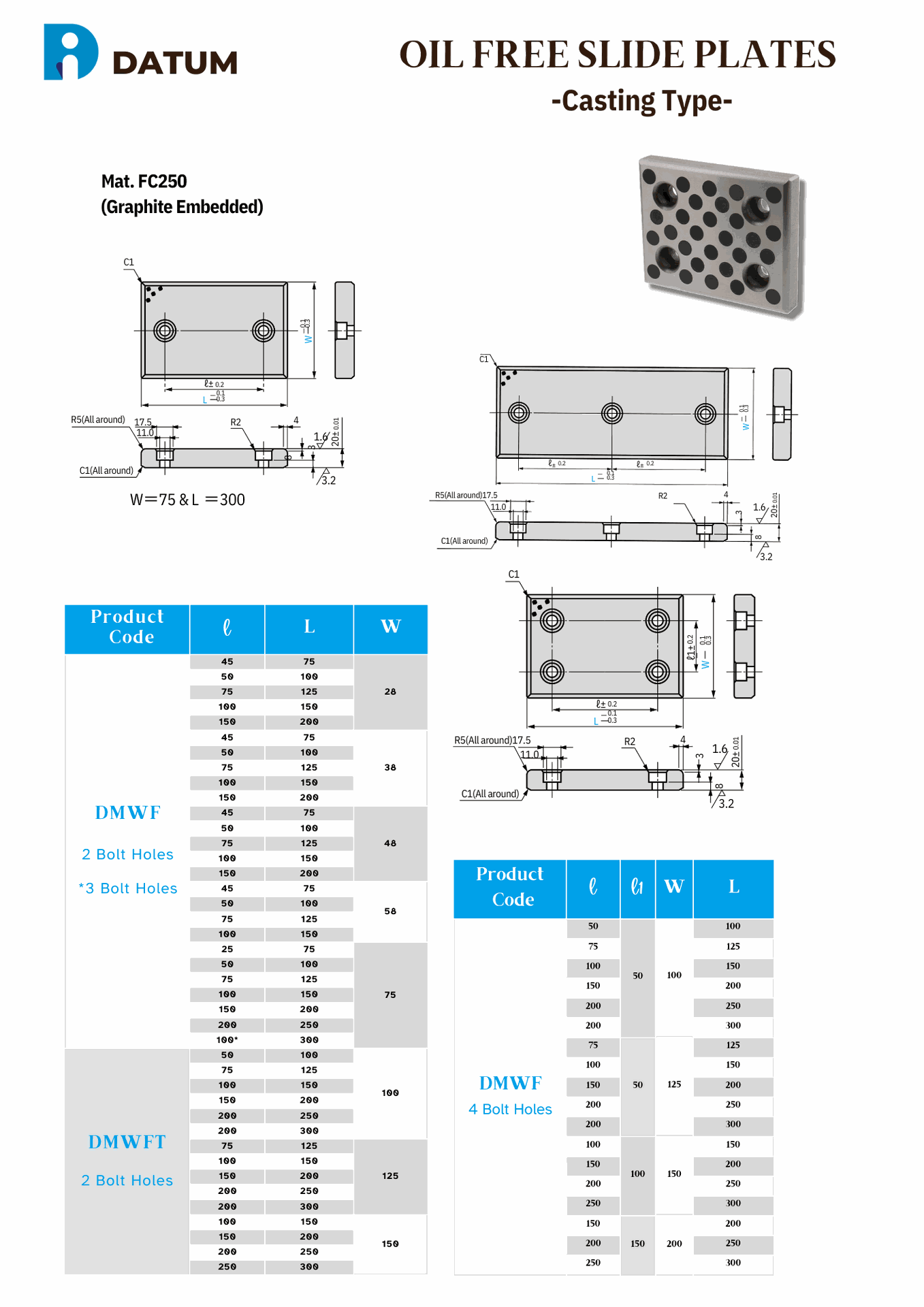 Oil Free Slide Plates-Casting Type